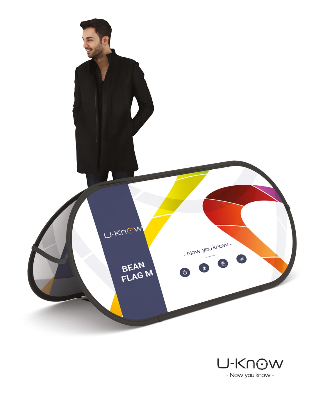 Bean Flag - L sur mesure - PLV personnalisée | APO Publicité