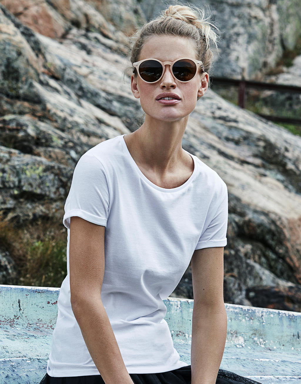 T-shirt retroussé Femme à Personnaliser - Sérigraphie & Impression APO Pub